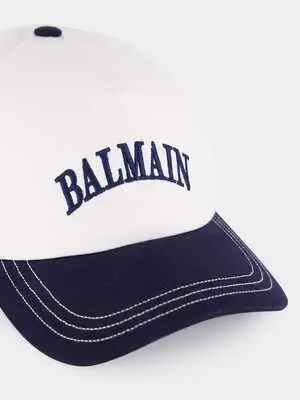Balmain Two-tone Cotton Vintage Cap