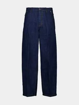 AMI Paris Cotton Balloon Fit Jeans - Blue