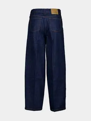 AMI Paris Cotton Balloon Fit Jeans - Blue