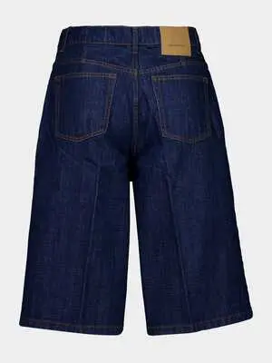 AMI Paris Loose Fit Denim Shorts - Blue