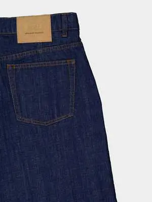AMI Paris Loose Fit Denim Shorts - Blue