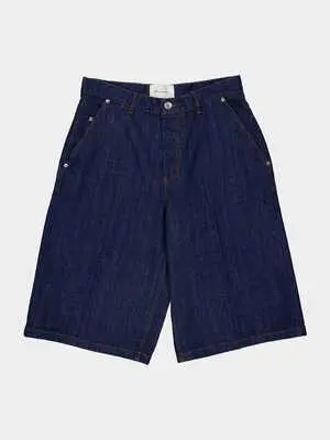 AMI Paris Loose Fit Denim Shorts - Blue