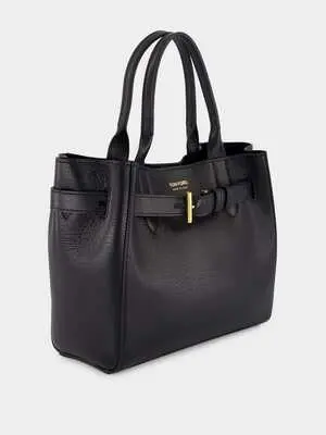 TOM FORD Leather Belted Tote Bag - Black