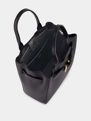 TOM FORD Leather Belted Tote Bag - Black