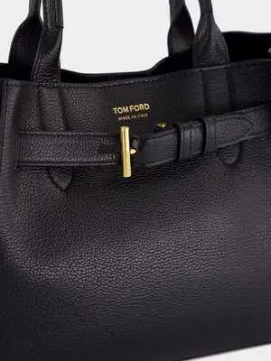 TOM FORD Leather Belted Tote Bag - Black