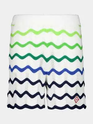 Casablanca Wave Knit Cotton Shorts