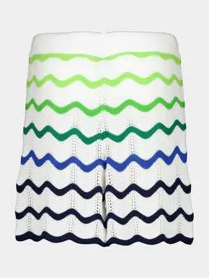 Casablanca Wave Knit Cotton Shorts