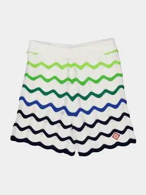 Casablanca Wave Knit Cotton Shorts