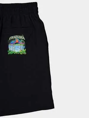 Casablanca Volcano Jacquard Silk Shorts - Multicolour