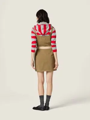 Miu Miu Belted Cotton Mini Dress