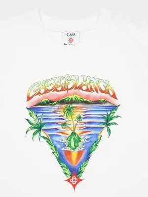 Casablanca White Innocence Triangle Classic T-shirt - Multicolour