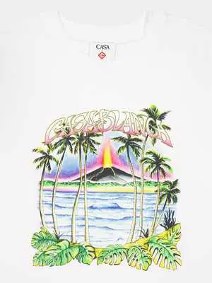 Casablanca White Volcano Classic T-shirt - Multicolour