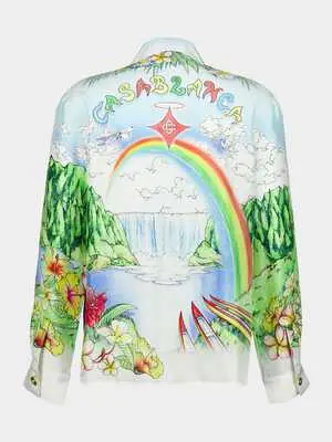 Casablanca Aloha Long Sleeve Silk Shirt - Multicolour