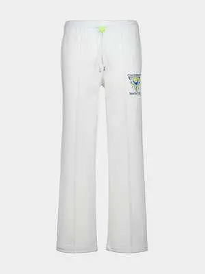 Casablanca Tennis Club Icon Pintuck Joggers - White