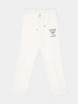 Casablanca Tennis Club Icon Pintuck Joggers - White