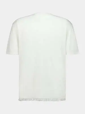 Alanui Linen Casual Fit Short-sleeve T-shirt - White