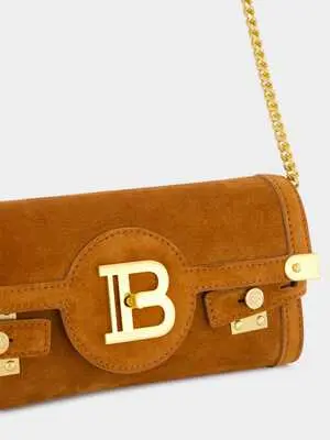 Balmain B-buzz 23 Suede Pouch - Brown