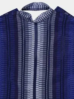 Zeus+dione Kymo Backless Jacquard Silk Top - Blue