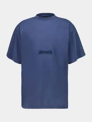 Balenciaga Twisted Cotton T-shirt - Blue