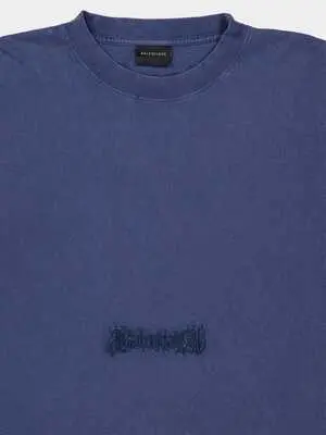 Balenciaga Twisted Cotton T-shirt - Blue