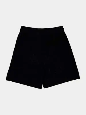 Amiri Crochet Mesh Knit Shorts - Black
