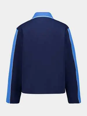 Casablanca Punto Polo Collared Sweatshirt - Blue