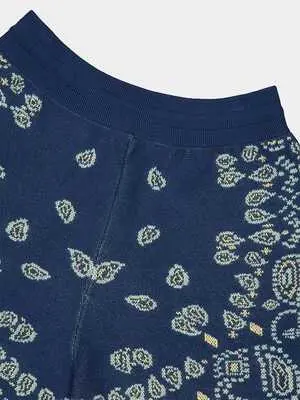 Alanui Cotton Piquet Bandana Bermuda Shorts - Blue