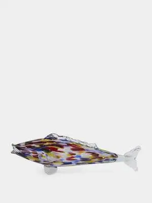 All Origine Glass Fish Sculpture - Multicolour