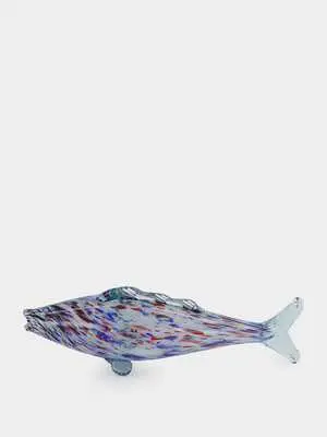 All Origine Glass Fish Sculpture - Multicolour
