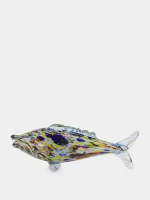 All Origine Glass Fish Sculpture - Multicolour