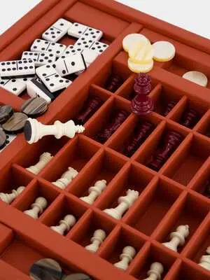 Hector Saxe Paris Brick Leather Multi-game Box