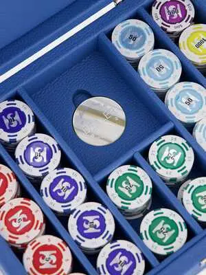 Hector Saxe Paris Limoges Leather Poker Set