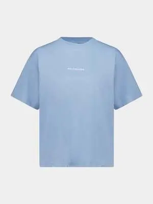 Balenciaga Back T-shirt Medium Fit - Blue