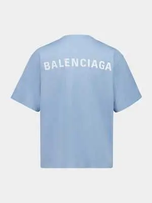Balenciaga Back T-shirt Medium Fit - Blue