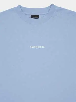 Balenciaga Back T-shirt Medium Fit - Blue