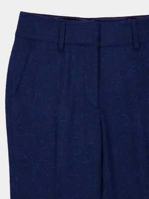 Gabriela Hearst Speckled Cashmere Flare Pants - Blue