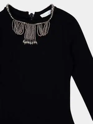 Rabanne Jeweled Backless Knit Gown