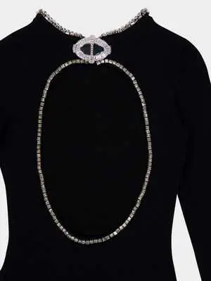 Rabanne Jeweled Backless Knit Gown