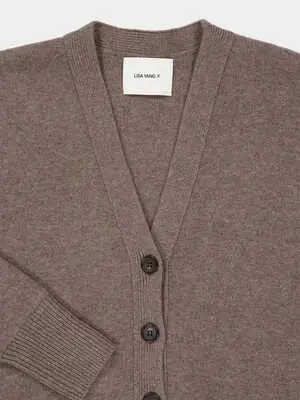 LISA YANG Light Amery Double Face Cashmere Cardigan - Brown