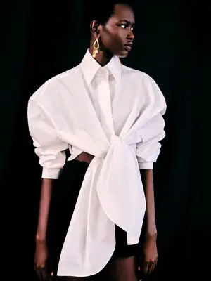 Givenchy Asymmetric Cotton Poplin Shirt - White