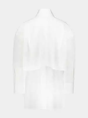 Givenchy Asymmetric Cotton Poplin Shirt - White