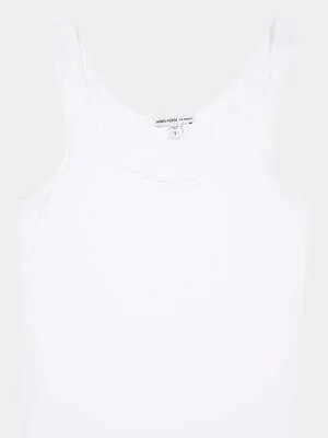 JAMES PERSE Long Cotton Tank Top - White