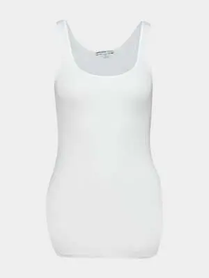 JAMES PERSE Long Cotton Tank Top - White