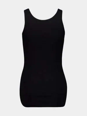 JAMES PERSE Long Cotton Tank Top - Black