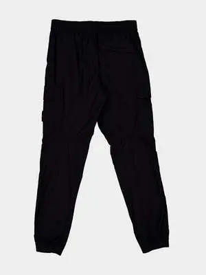 Stone Island Stretch Cotton Cargo Trousers - Black