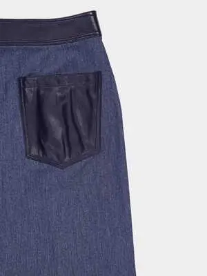 FERRAGAMO High-waisted Wide-leg Denim Trousers - Blue
