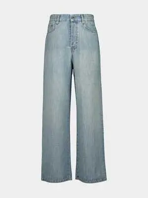 Miu Miu High-rise Loose Fit Jeans - Blue