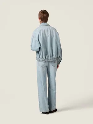 Miu Miu High-rise Loose Fit Jeans - Blue