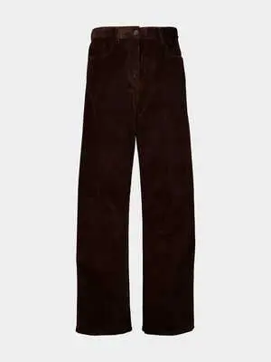 Miu Miu Corduroy Wide-leg Pants - Brown