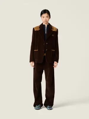 Miu Miu Corduroy Wide-leg Pants - Brown